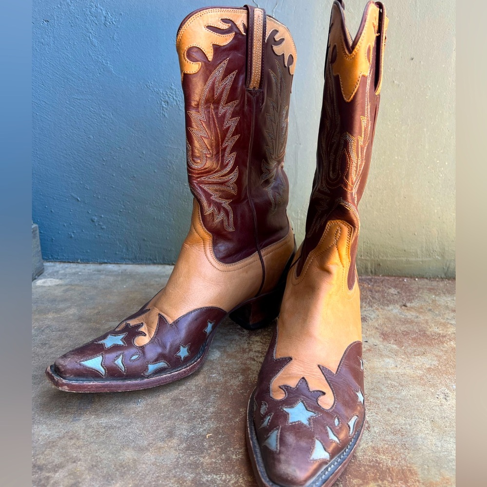 Vintage Charlie Horse Cowboy Boots Western Cowgirl St… - Gem